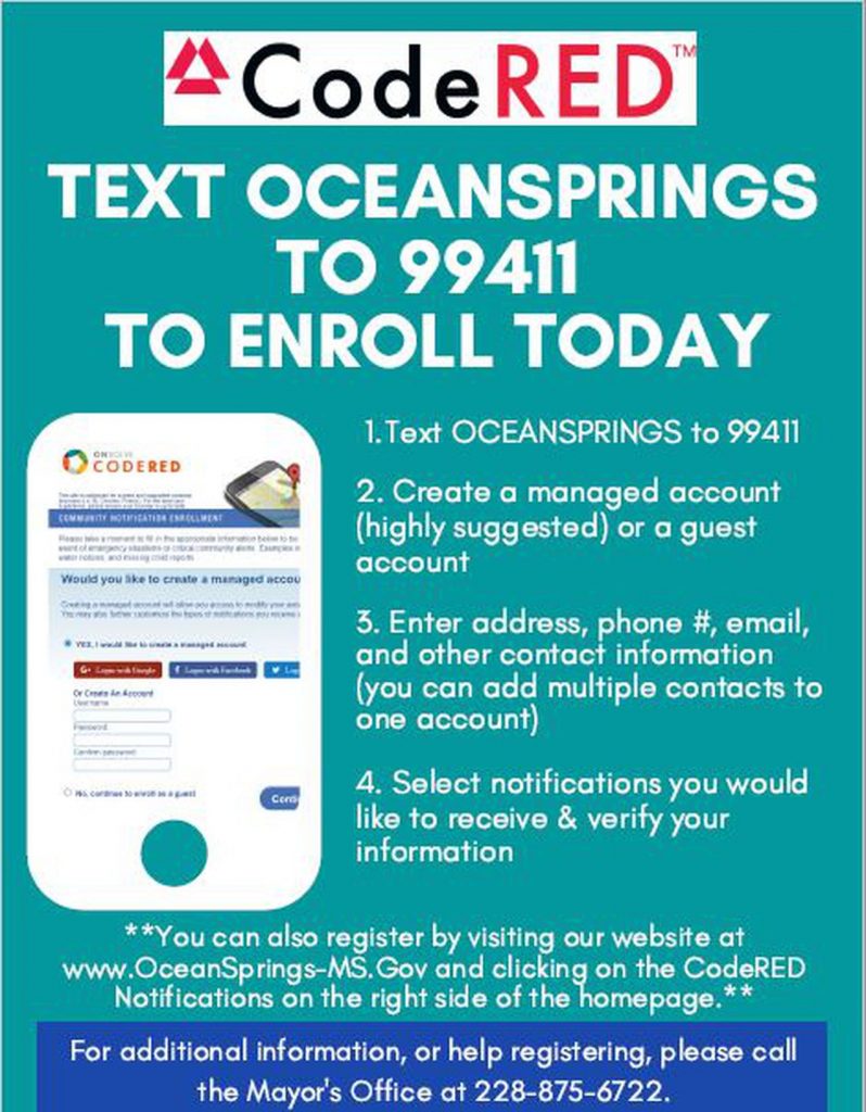 News Briefs: Ocean Springs introduces CodeRED alert system - FishRook