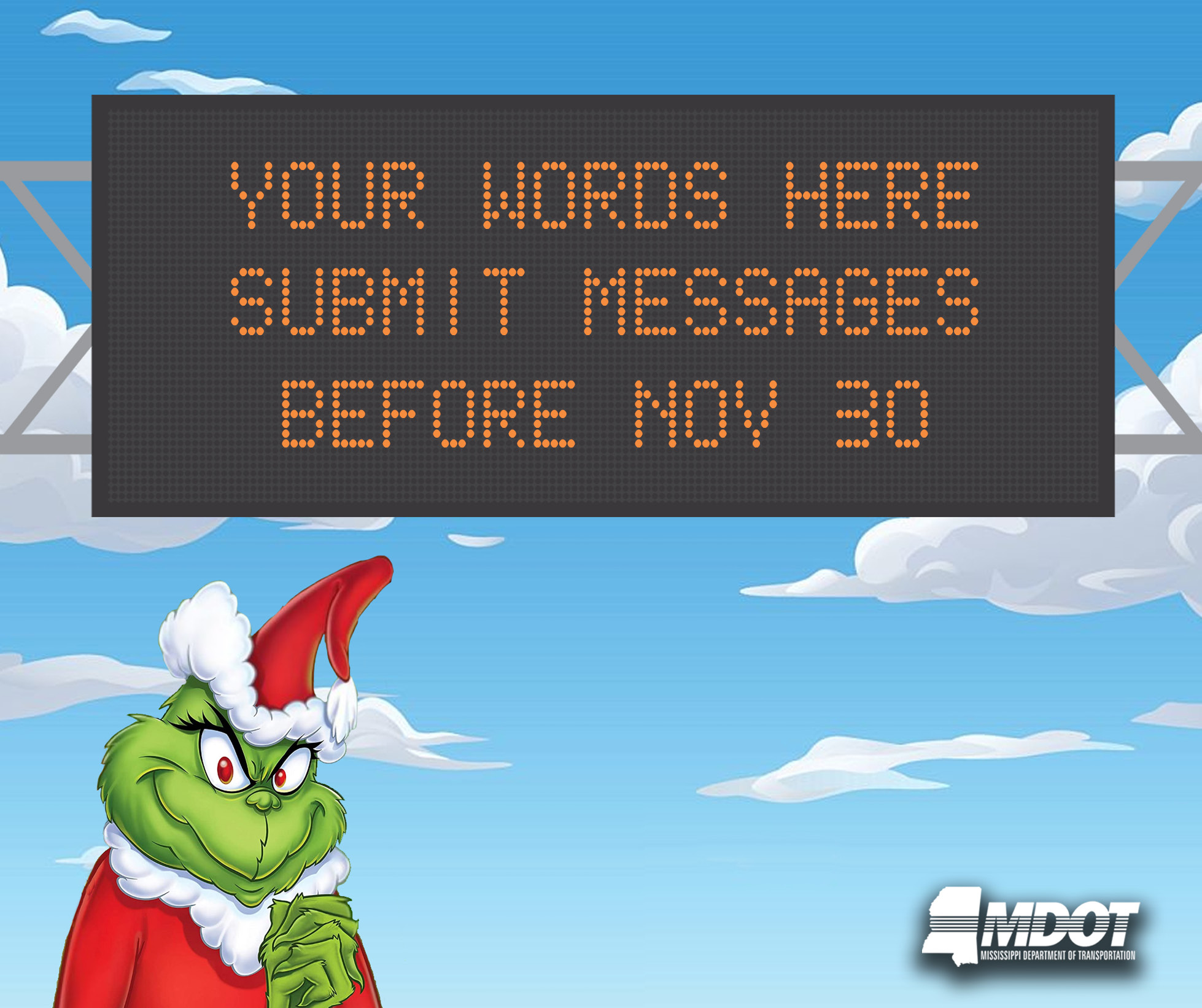 Public invited to submit holiday messages for highway digital signs ...